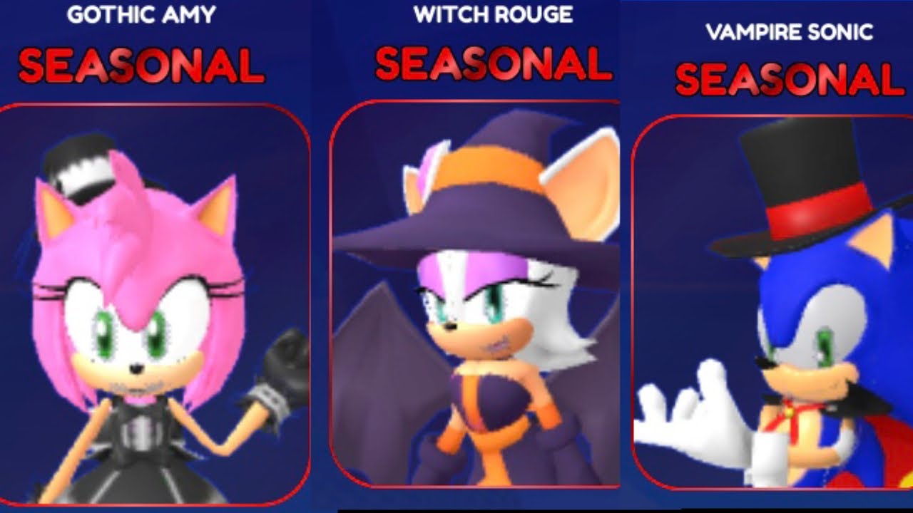 Gothic Amy, Witch Rouge , and Vampire Sonic showcase | Sonic Speed ...