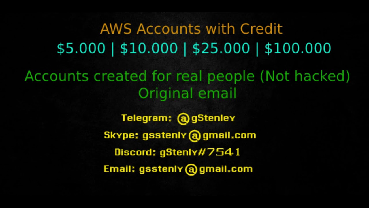Selling Accounts Amazon with Credit $5000 \ $10000 \ $25000 Limit, AWS ...
