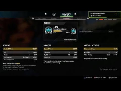 Apex legends road to Predator platnium rank up - YouTube