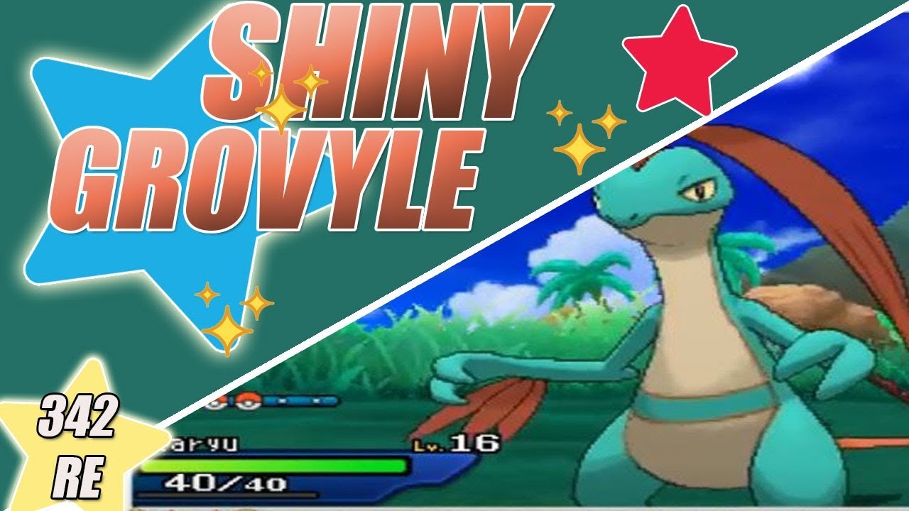 Live Shiny Grovyle - 342 Random Encounters via Island Scan - YouTube