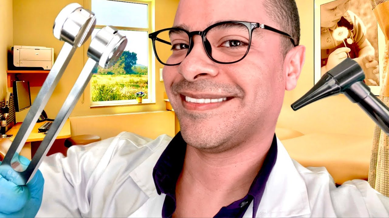 [ASMR] Ear Examination, Hearing Test, Tuning Fork & Ear Cleaning ...