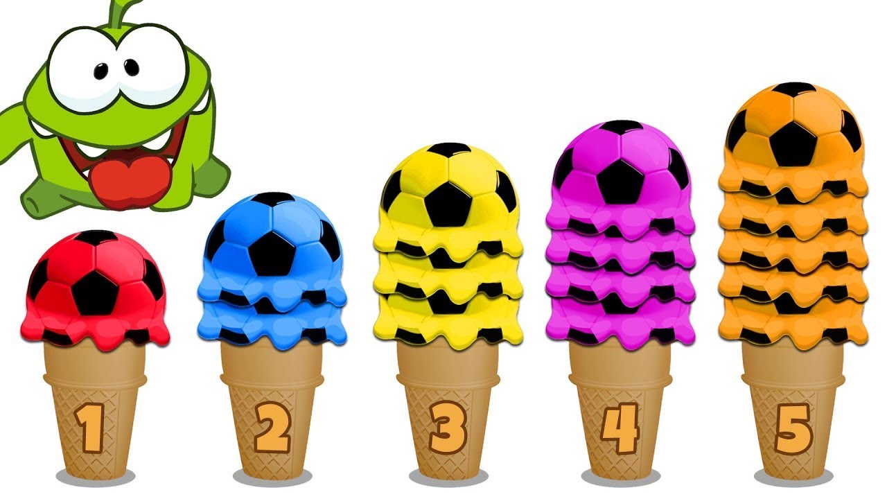 Aprenda los números en bolas de helado🍦Videos divertidos de aprendizaje ...