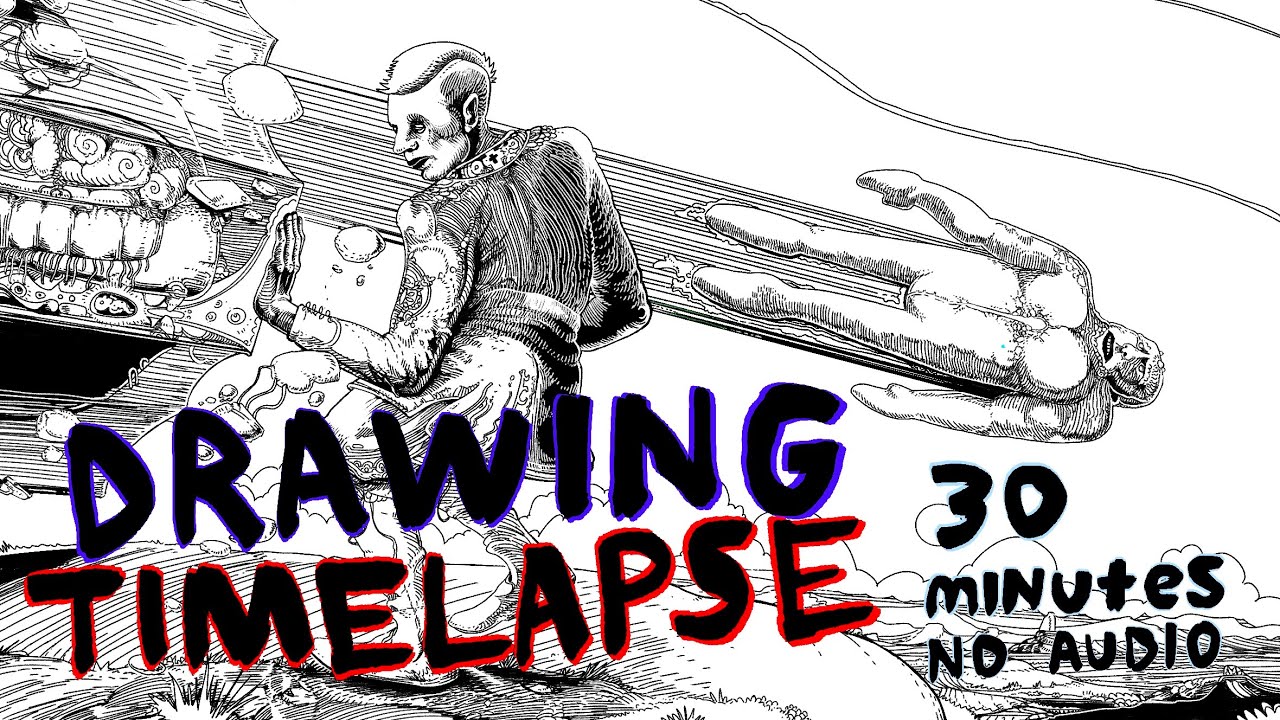 Timelapse of a Moebius Inspired Drawing by Joshua Smith - YouTube
