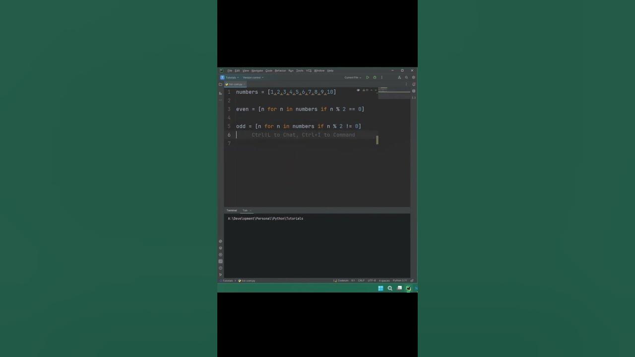 List Comprehension in Python #listcomprehension #python #shorts - YouTube