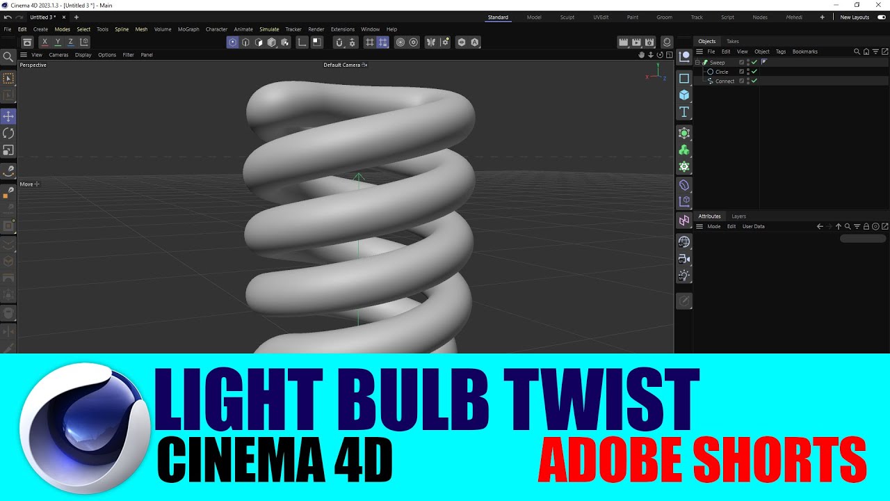 Bulb Light Twist Modeling || Cinema 4d || Adobe Shorts - YouTube