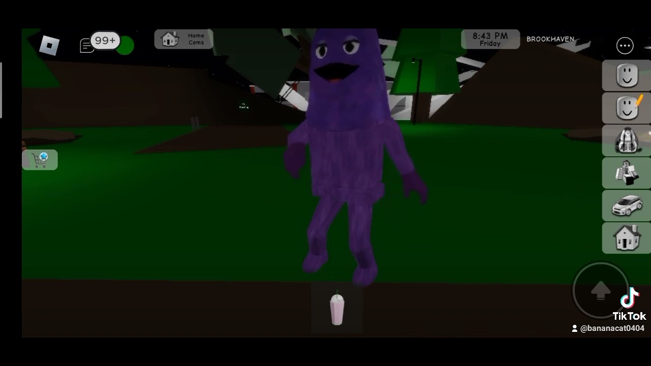 Blud drinking grimace shake - YouTube