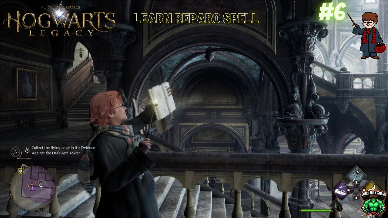 Hogwarts Legacy: Learn Reparo spell. Complete Quests Flying off the ...