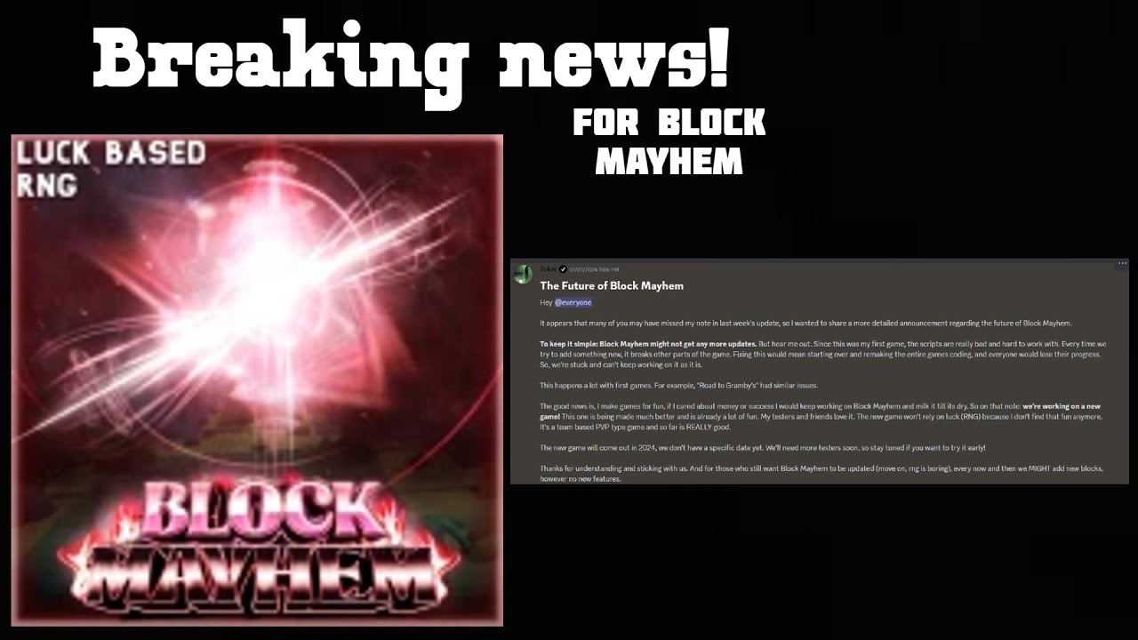 Block Mayhem is coming back (HUGE BLOCK MAYHEM NEWS) - YouTube