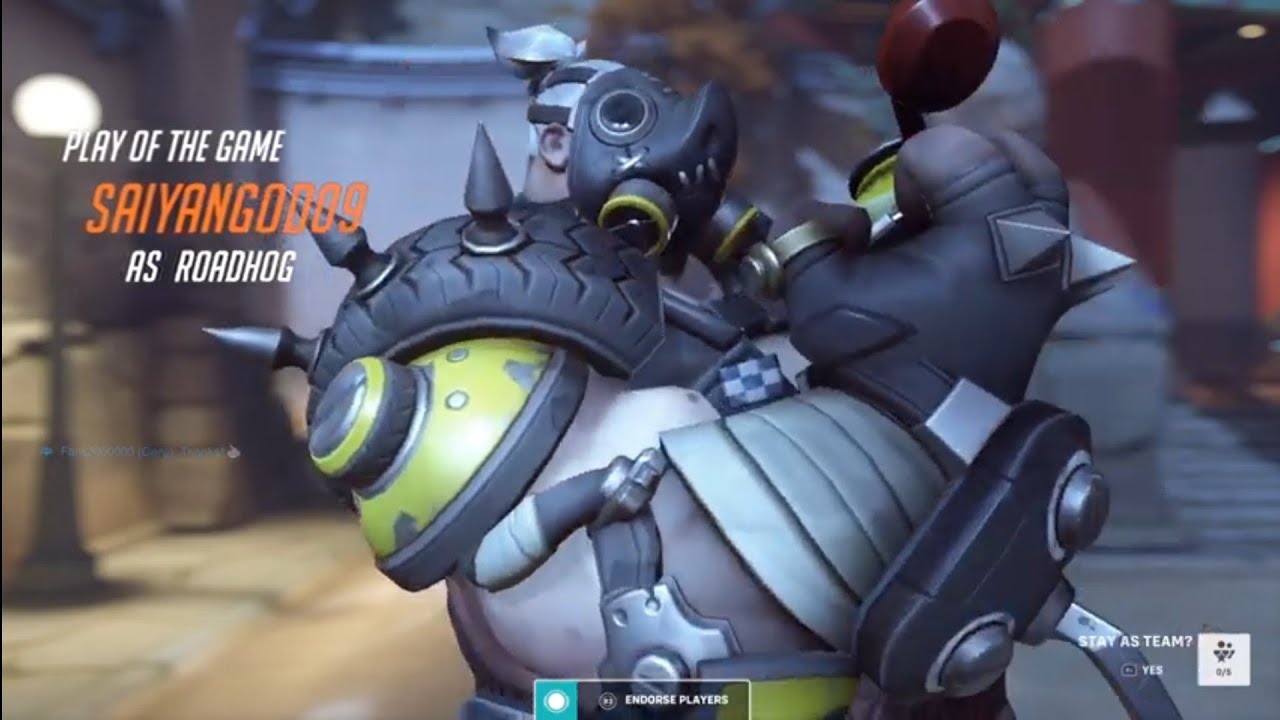 Roadhog Play Of The Game | Roadhog's Hook Range is Insane #overwatch2 #gaming #overwatch #shorts ...