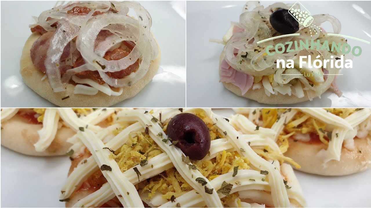 3 MINI PIZZAS: PORTUGUESA, FRANGO COM CATUPIRY, E CALABRESA - YouTube