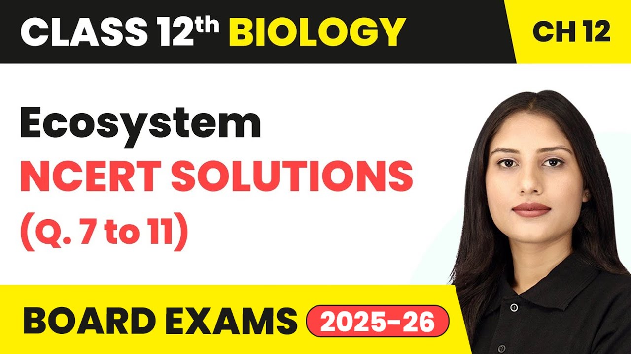 Ecosystem - NCERT Solutions (Que. 7 to 11) | Class 12 Biology Chapter ...