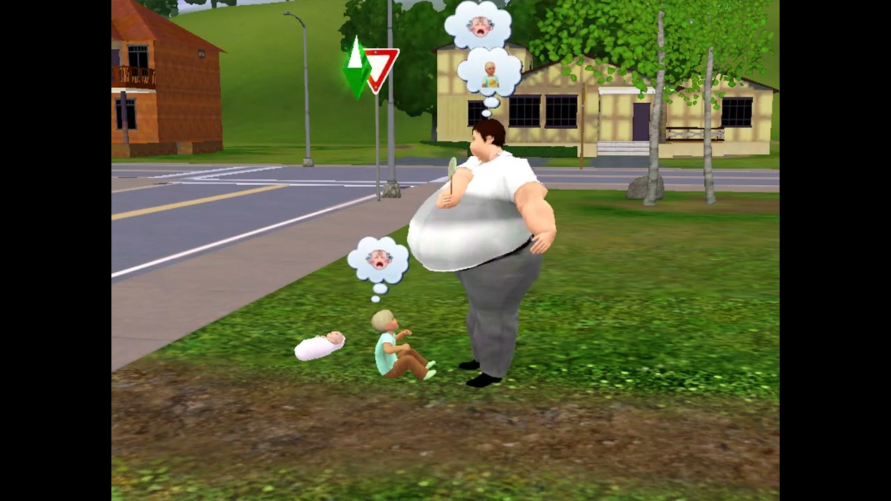 PC The Sims 3. Big Fat Brother Alexis Goth Eating Junk Food Steal Candy ...