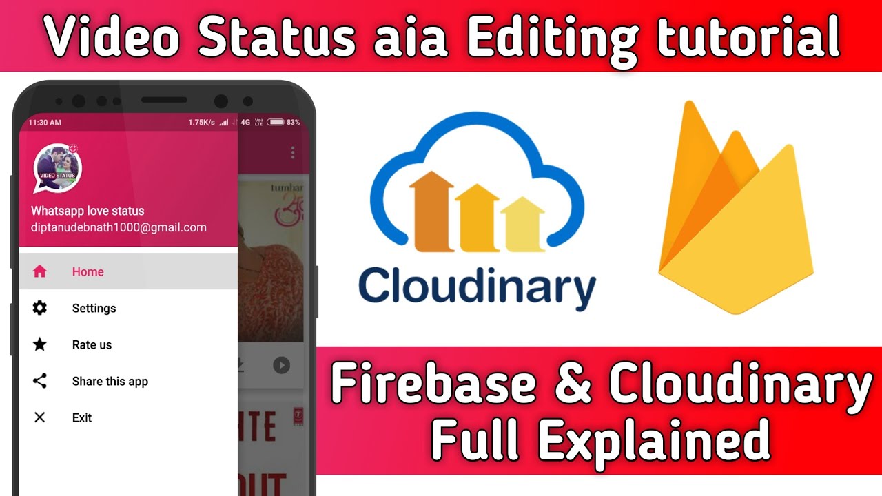 Firebase storage & cloudinary || Video status aia editing tutorial || Tech developer - YouTube