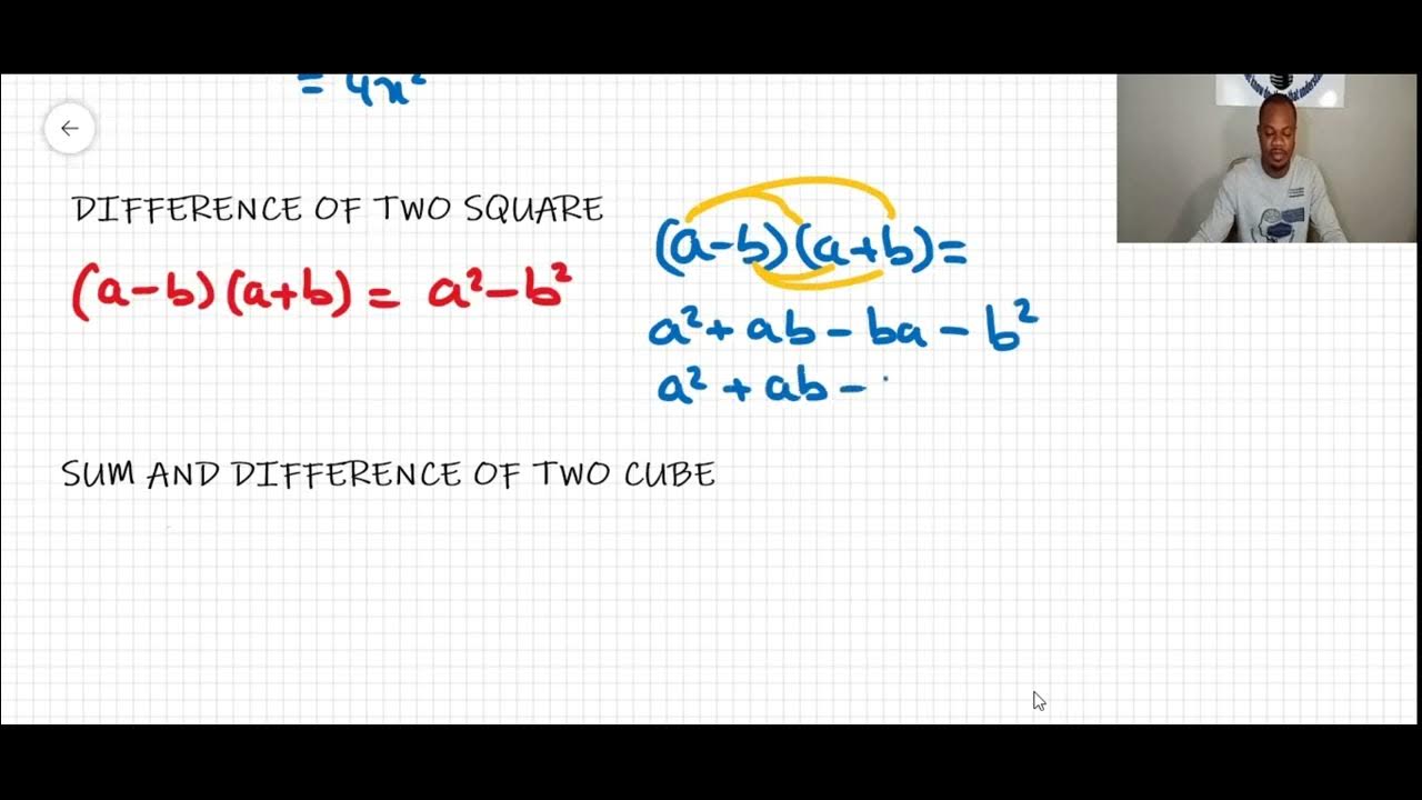 GRADE 10 DIFFERENCE OF TWO SQUARES AND SUM AND DIFFERENCE OF TWO CUBES ...
