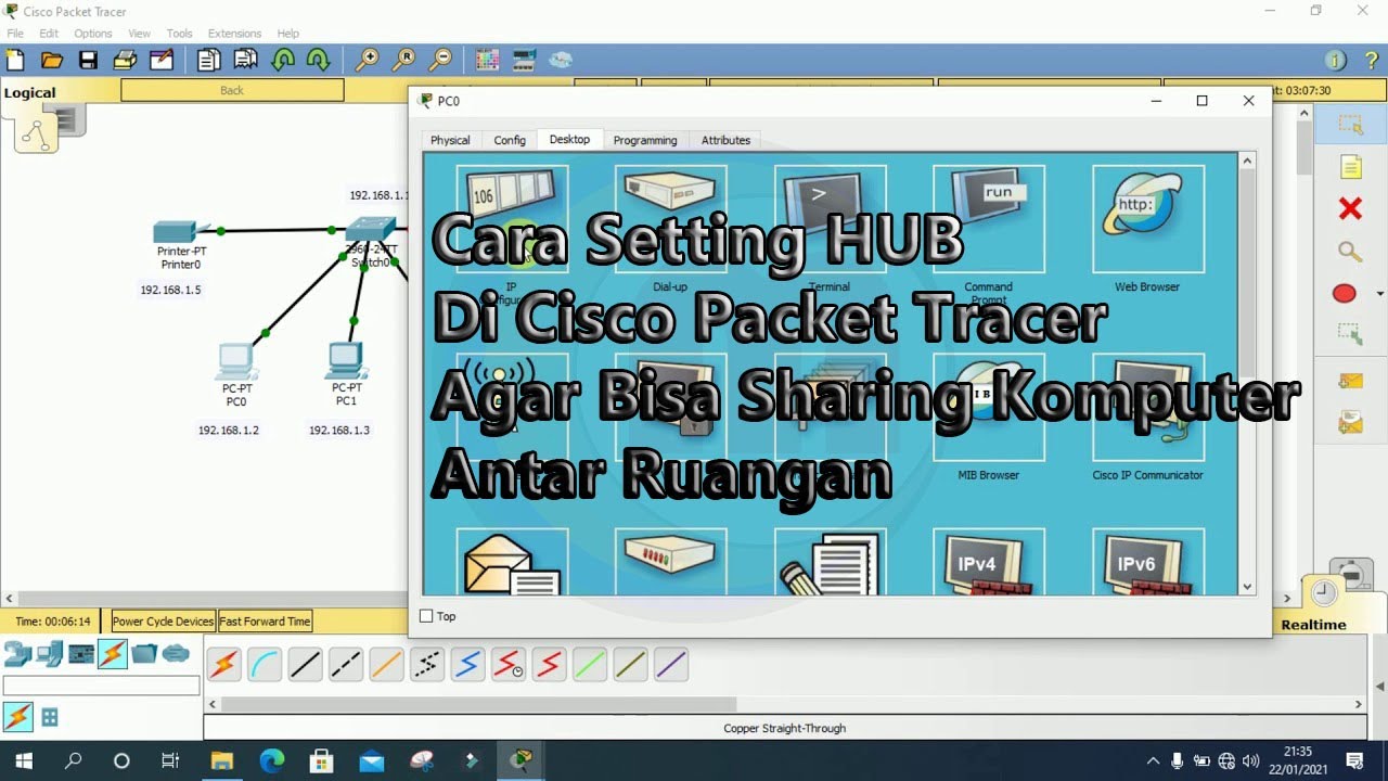 Jaringan Komputer | Simulasi Sharing Printer Di Cisco Packet Tracer ...