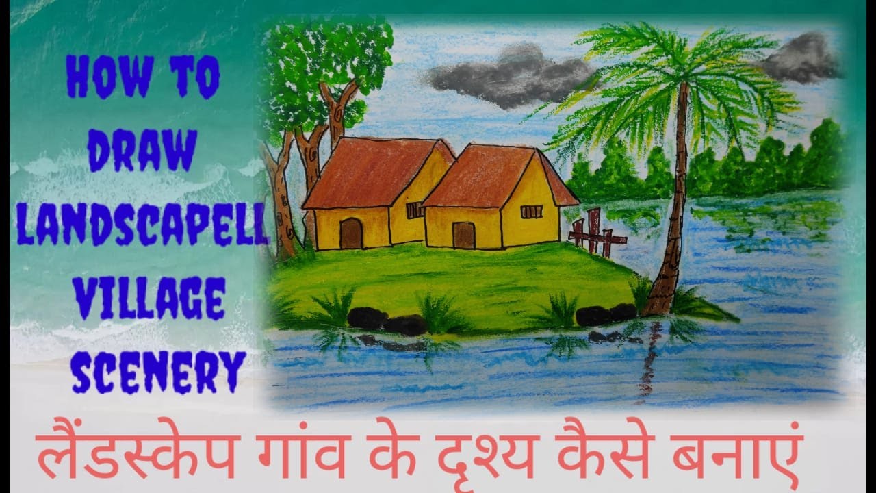 How to draw Landscape ll Scenery of beautiful nature ll - YouTube