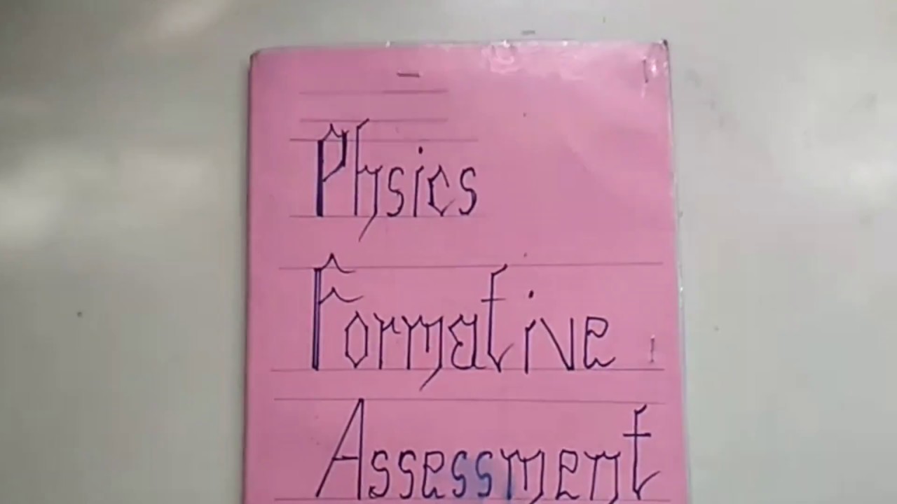 10th class students physics formative assessment note book demo - YouTube