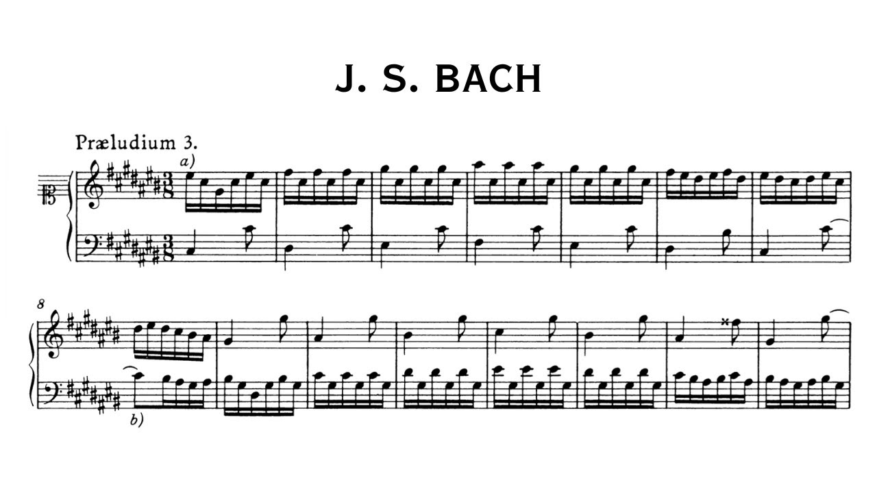 J. S. Bach - Prelude in C-sharp Major from Well-Tempered Clavier Book I ...