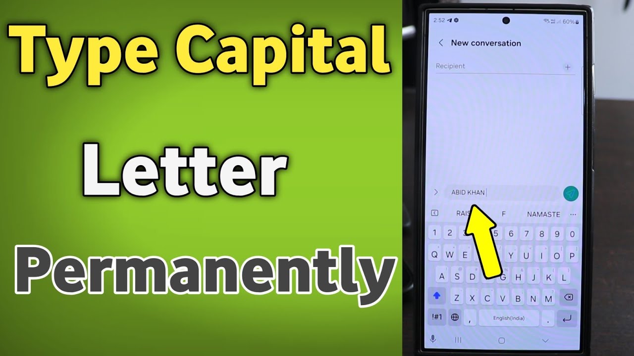 How to type capital letter permanently in android | mobile me capital ...