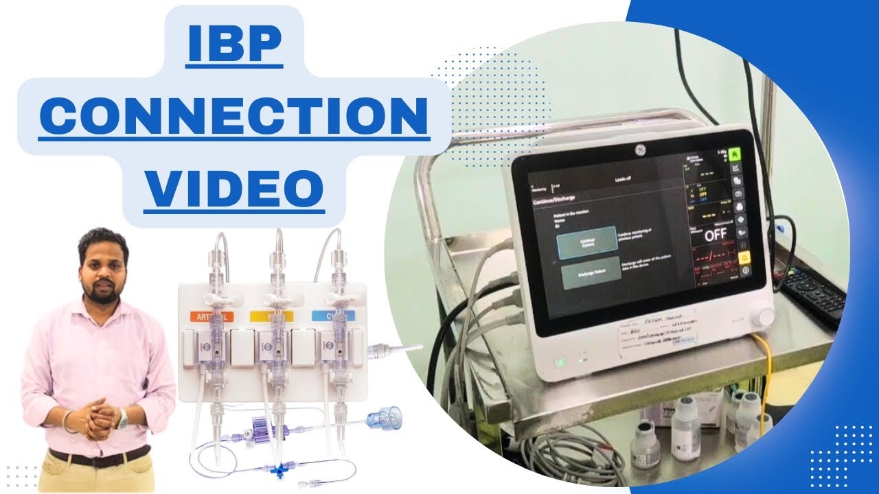 IBP Connection video. Patient monitor IBP video.ICU Patient monitor IBP ...