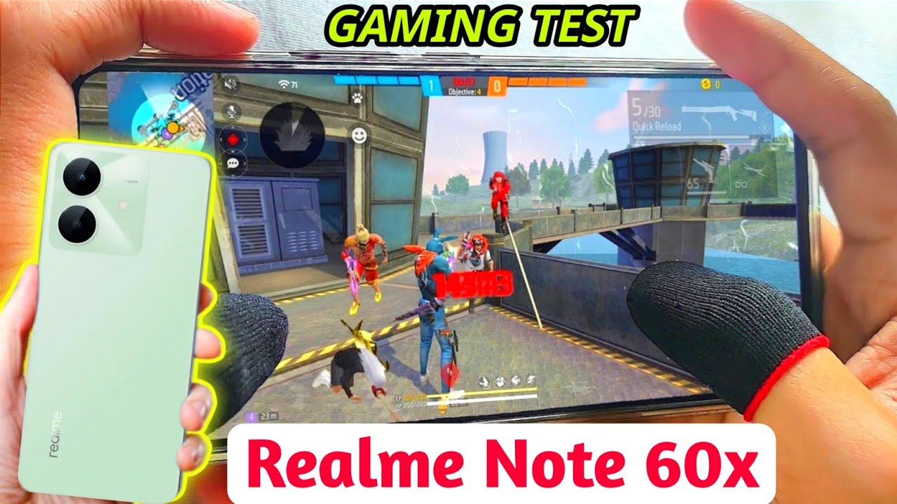 Realme Note 60x Free Fire Test | Realme Note 60x FF Gameplay Test ...