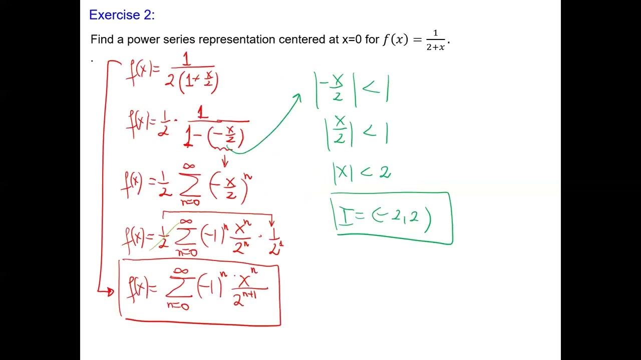 10 6 Power Series Representations - YouTube