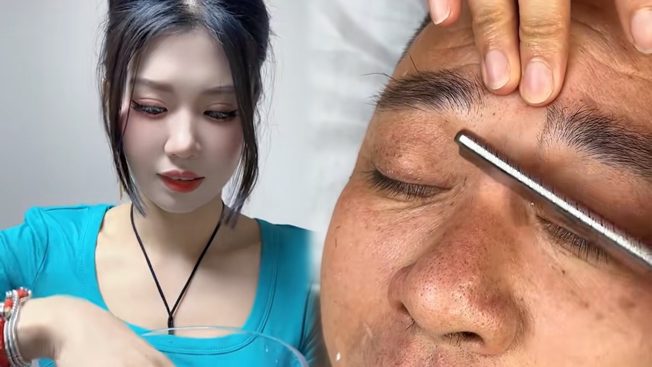 💈ASMR | Remove stubble and dead skin from men's faces! 🪒 Wonderful ...