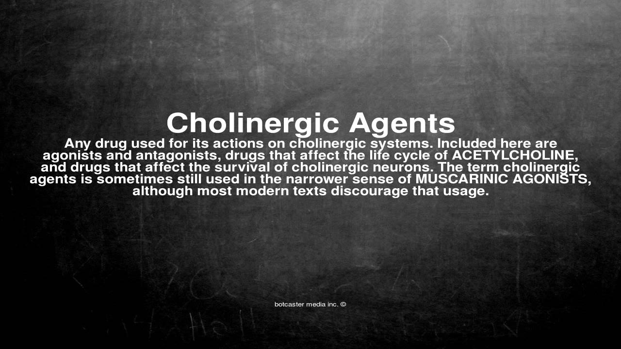 Medical vocabulary: What does Cholinergic Agents mean - YouTube