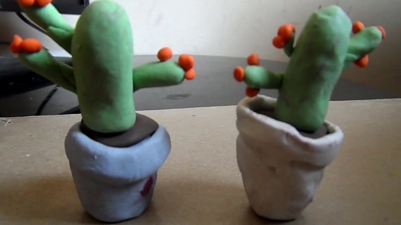 cactus II HOW TO MAKE A CACTUS? II EASY CLAY CRAFT II ART AND CRAFT ...