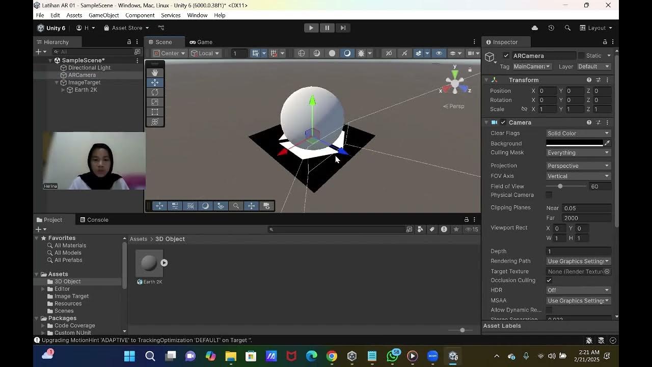 Tugas 2 VR & AR Herlina Bangun Augmented Reality & Memasukkan Texture Object AR pada UNITY - YouTube