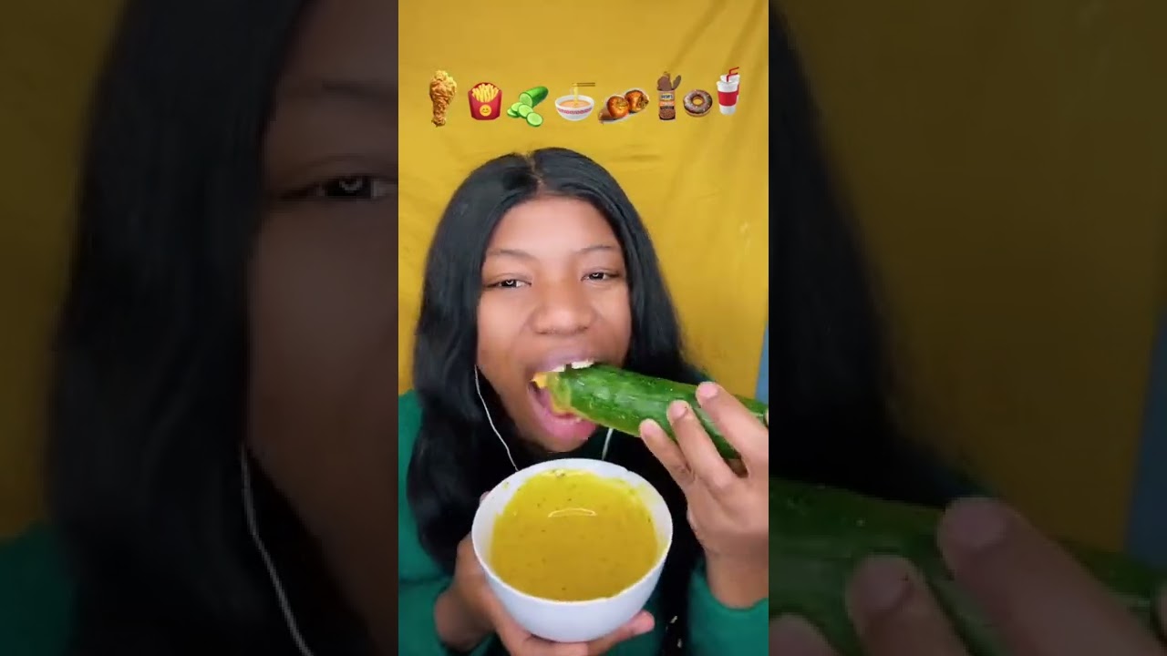 [ASMR] Eating challenge -- Deborah yowa 🍒🥑🍔🥩 - YouTube