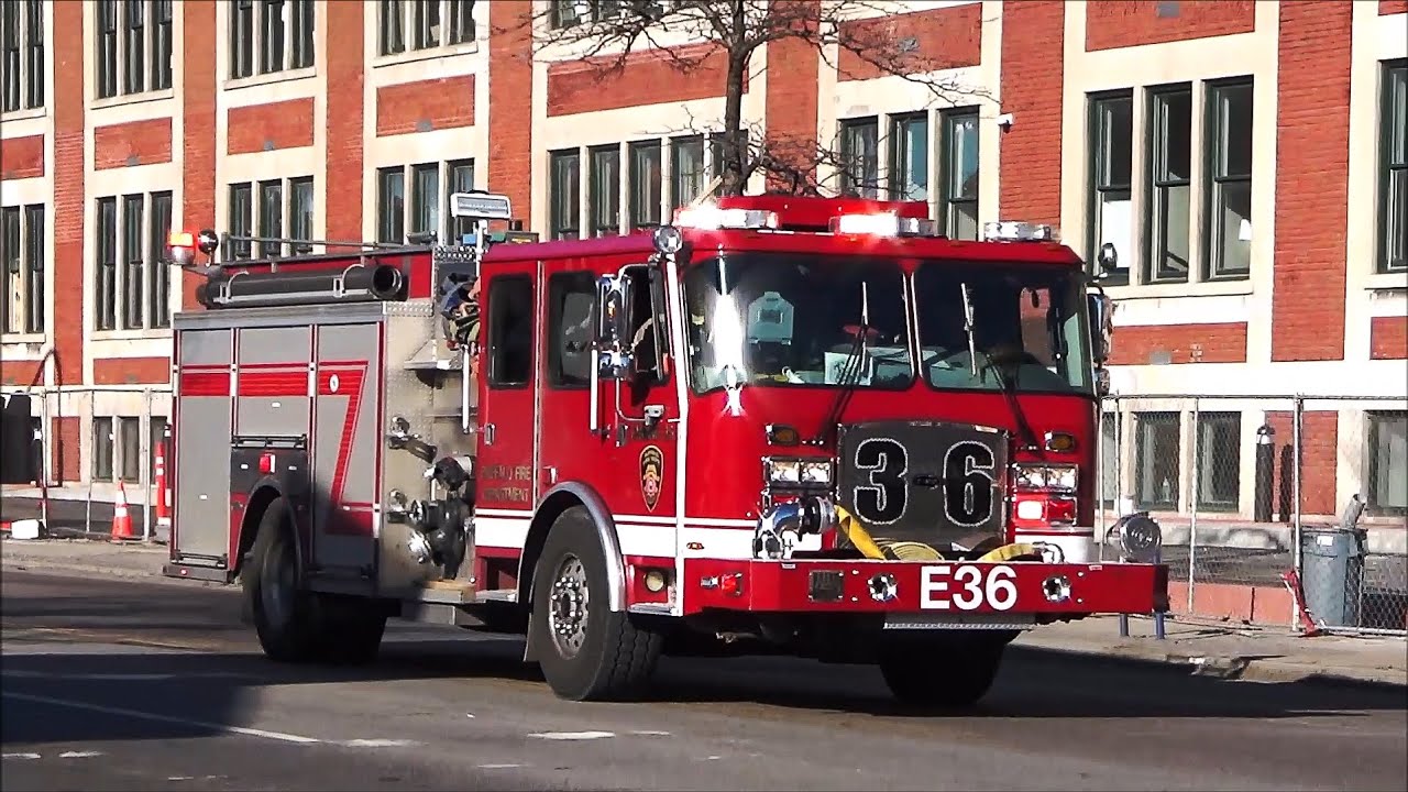 Buffalo Fire - Engine 36 responding with Q Siren! - YouTube