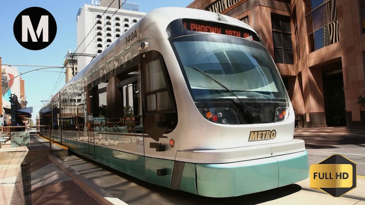 Full Journey on The Phoenix Valley Metro Light Rail Train - From ...