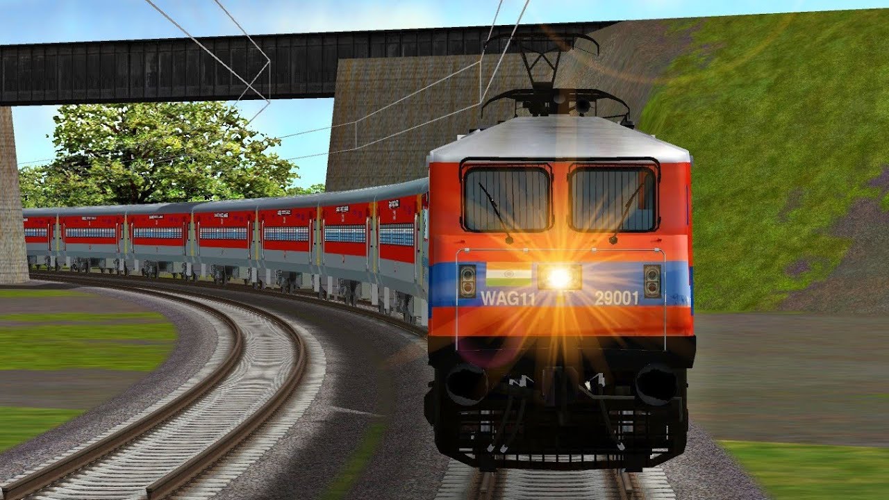 Avantika express high speed hauled by wag11 in indian train simulator ...