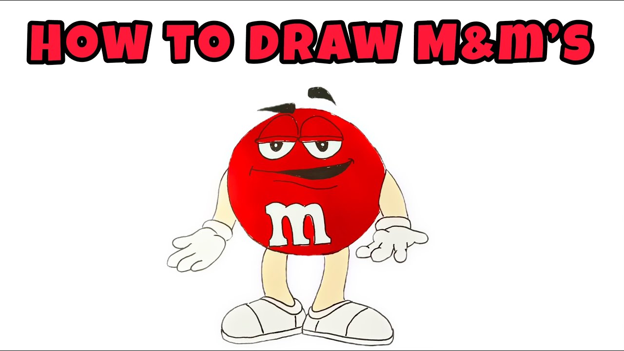 Red M And M Character Drawing
