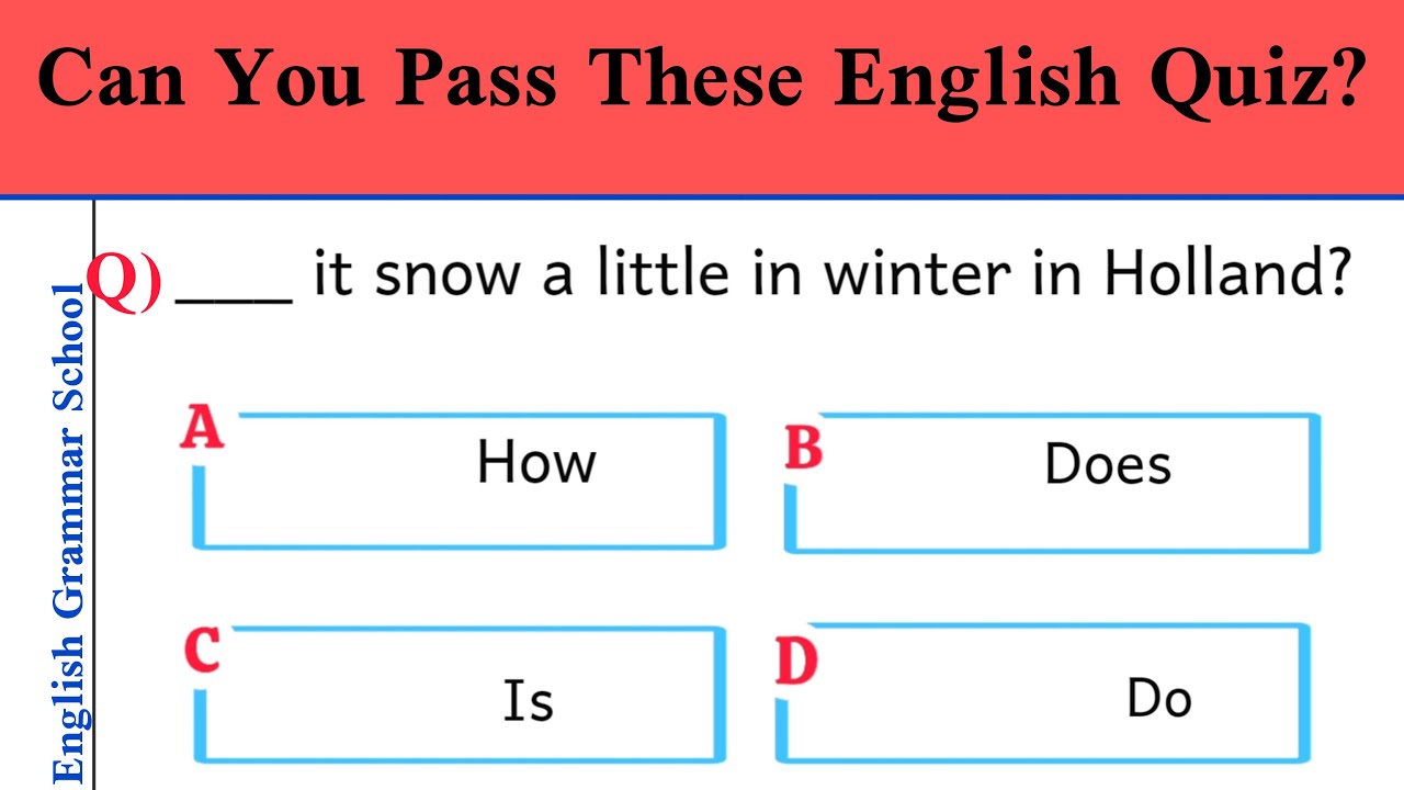 Tenses Test In English Grammar| was, were, do , did, ...| # ...