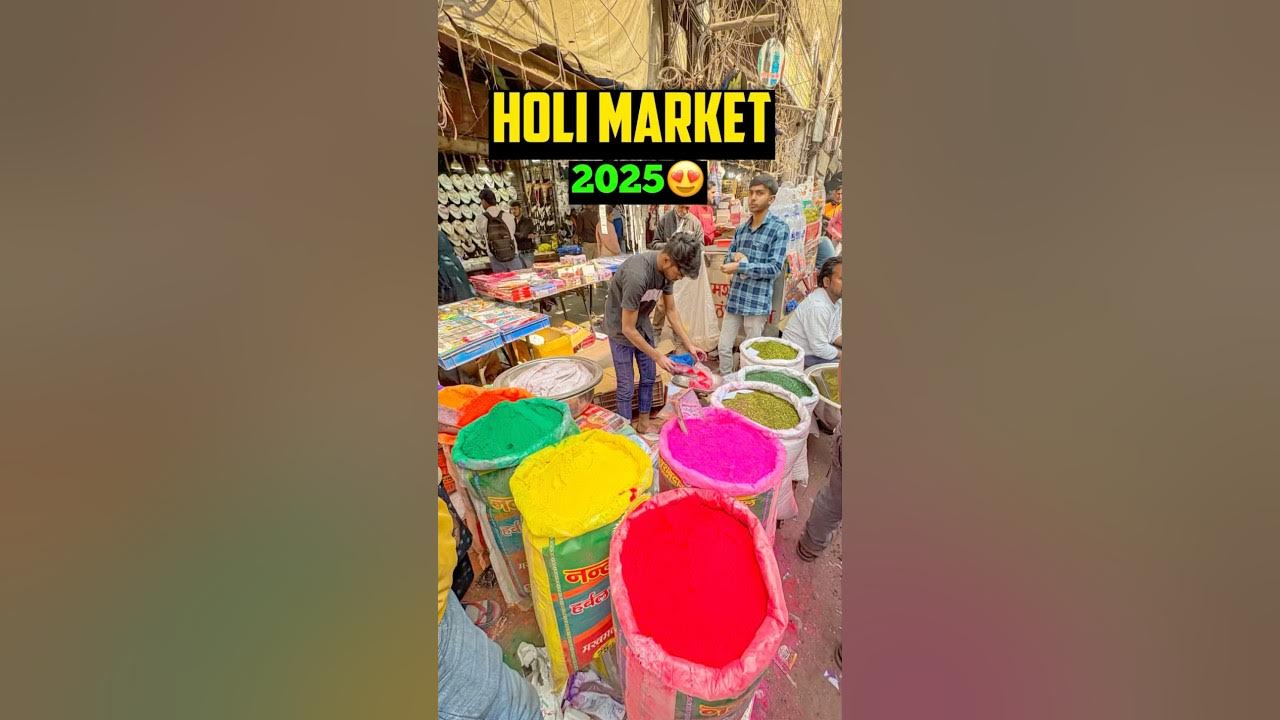 Cheapest Holi Market 2025😍 | Gulal,Pichkari ₹3Rs | Holi Stash | Sadar Bazar Holi Market 2025 ...