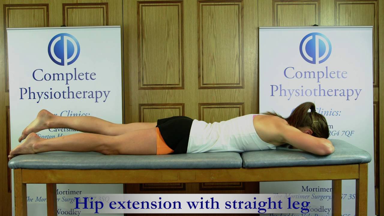 Hip extension with straight leg - YouTube