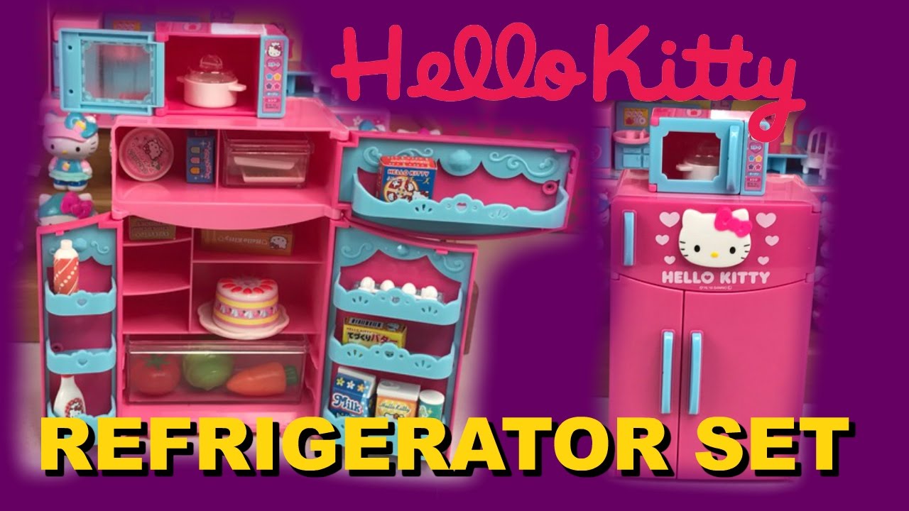 Hello Kitty Refrigerator Set Unboxing Video | Toys Galaxy - YouTube