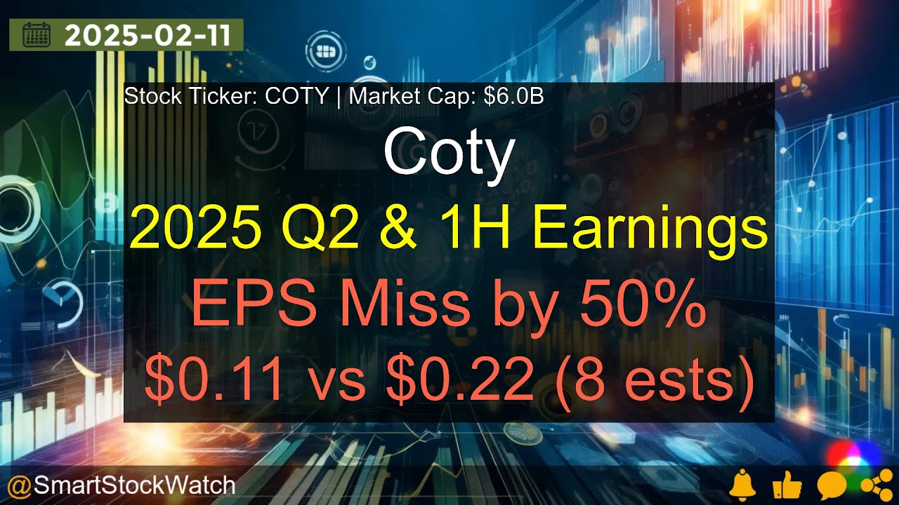 Coty (COTY|$6.0B) - 2025 Q2 & 1H Earnings Analysis - YouTube