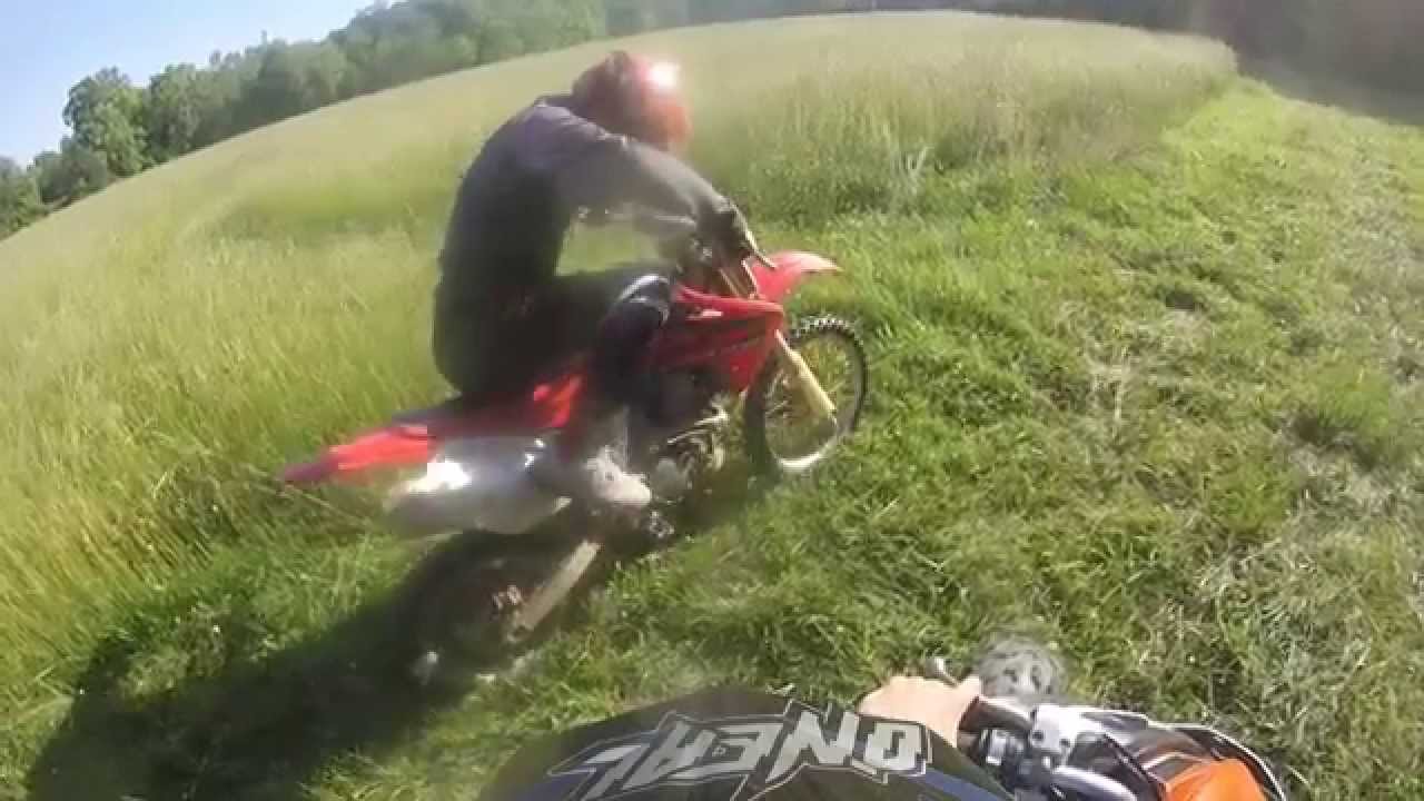 Riding in the Fields and Trails on Dirt bikes and Quads - YouTube