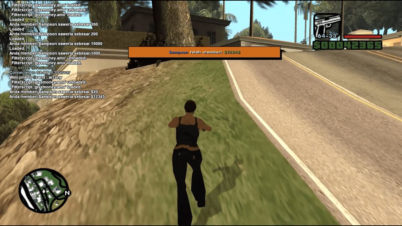 [SAMP] Give Money With Notification Like Saweria - YouTube