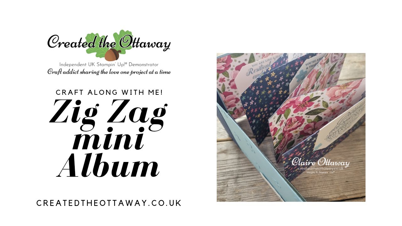 Simple Zig zag mini album tutorial @createdtheottaway - YouTube