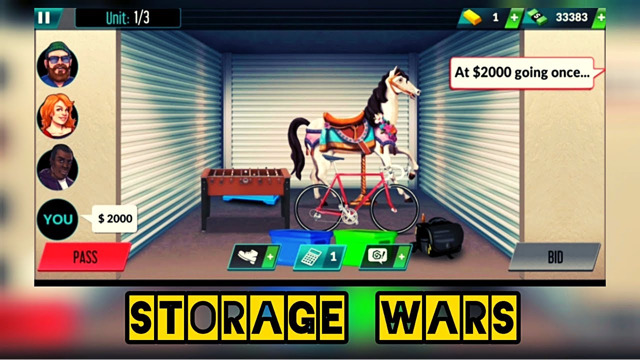 We're playing storage bid wars - I made the highest bid! Mobile Games ...