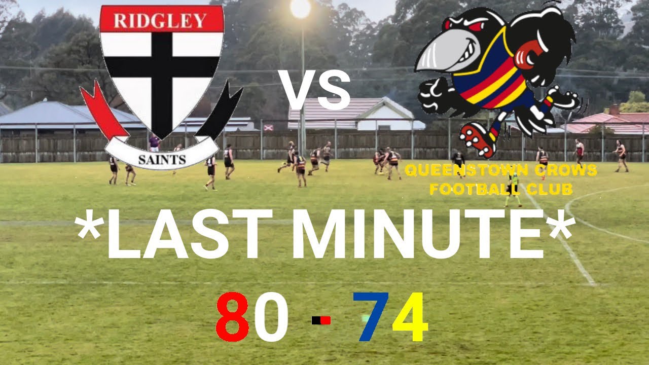 *Last Minute* Ridgley Saints Vs Queenstown Crows, At Ridgley Football ...