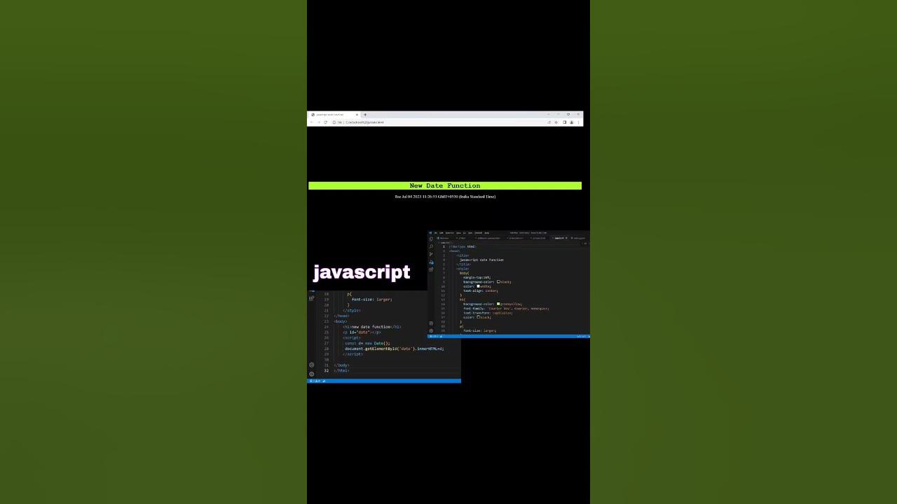 javascript date function - YouTube
