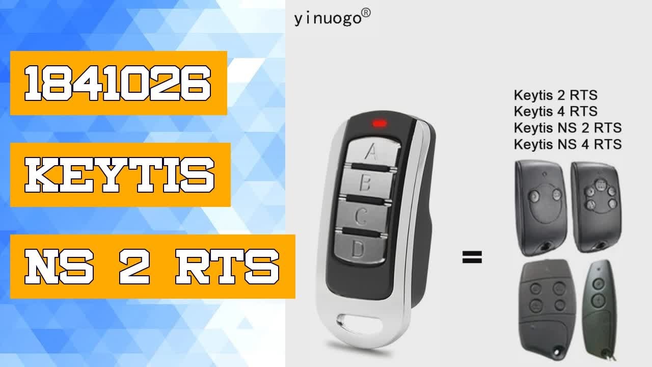 1841026 KEYTIS NS 2 RTS Garage Door Remote Control 433.43MHz KEYTIS NS ...