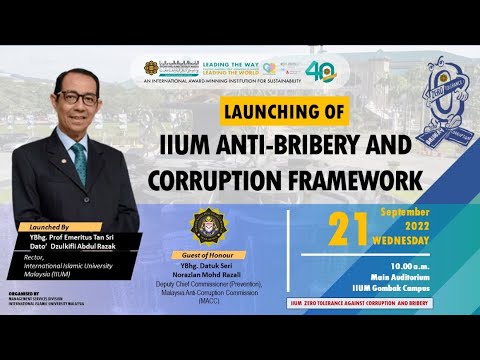 Launching of IIUM Anti-Bribery & Corruption Framework - YouTube