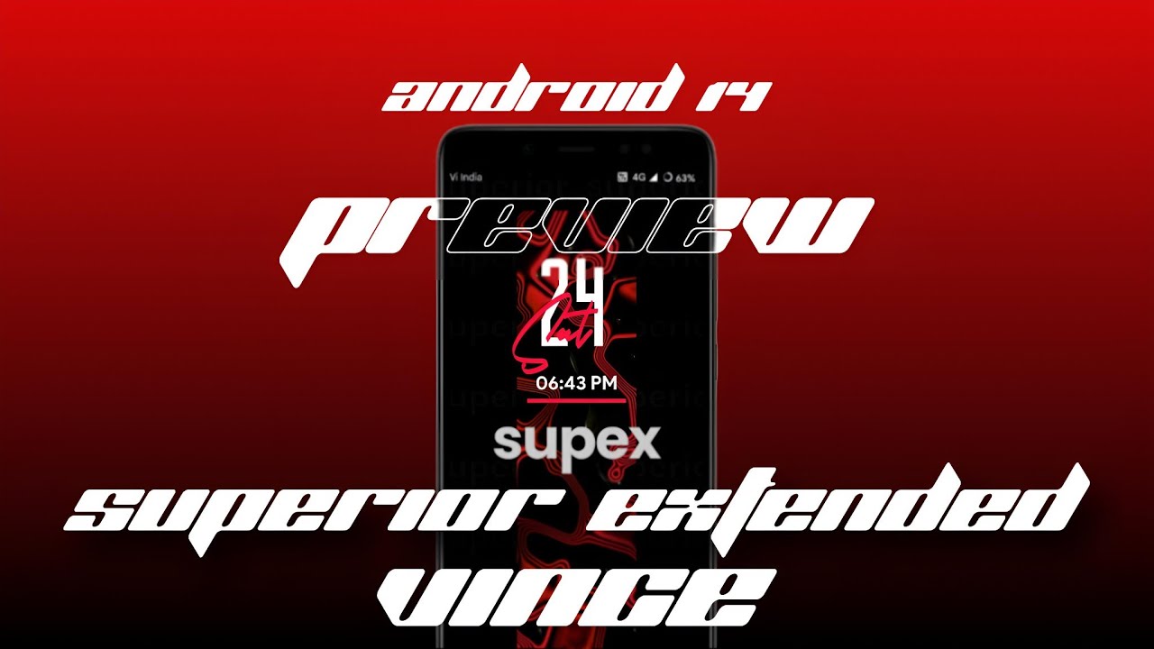 Superior Extended : Android 14 Custom ROM preview for Redmi 5 Plus | New Lock Screen Style ...