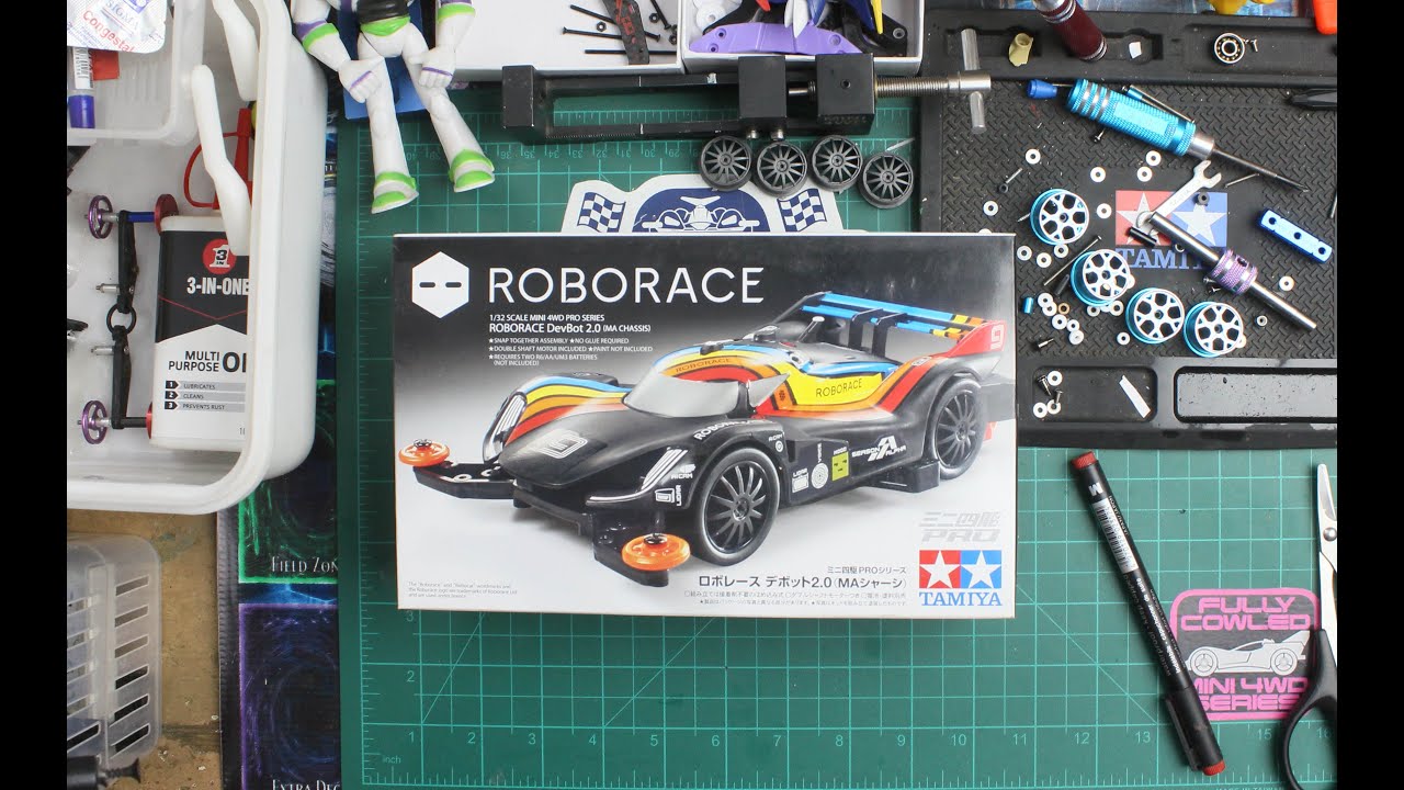 [Mini 4WD] - Roborace Car From Tamiya assembling - YouTube